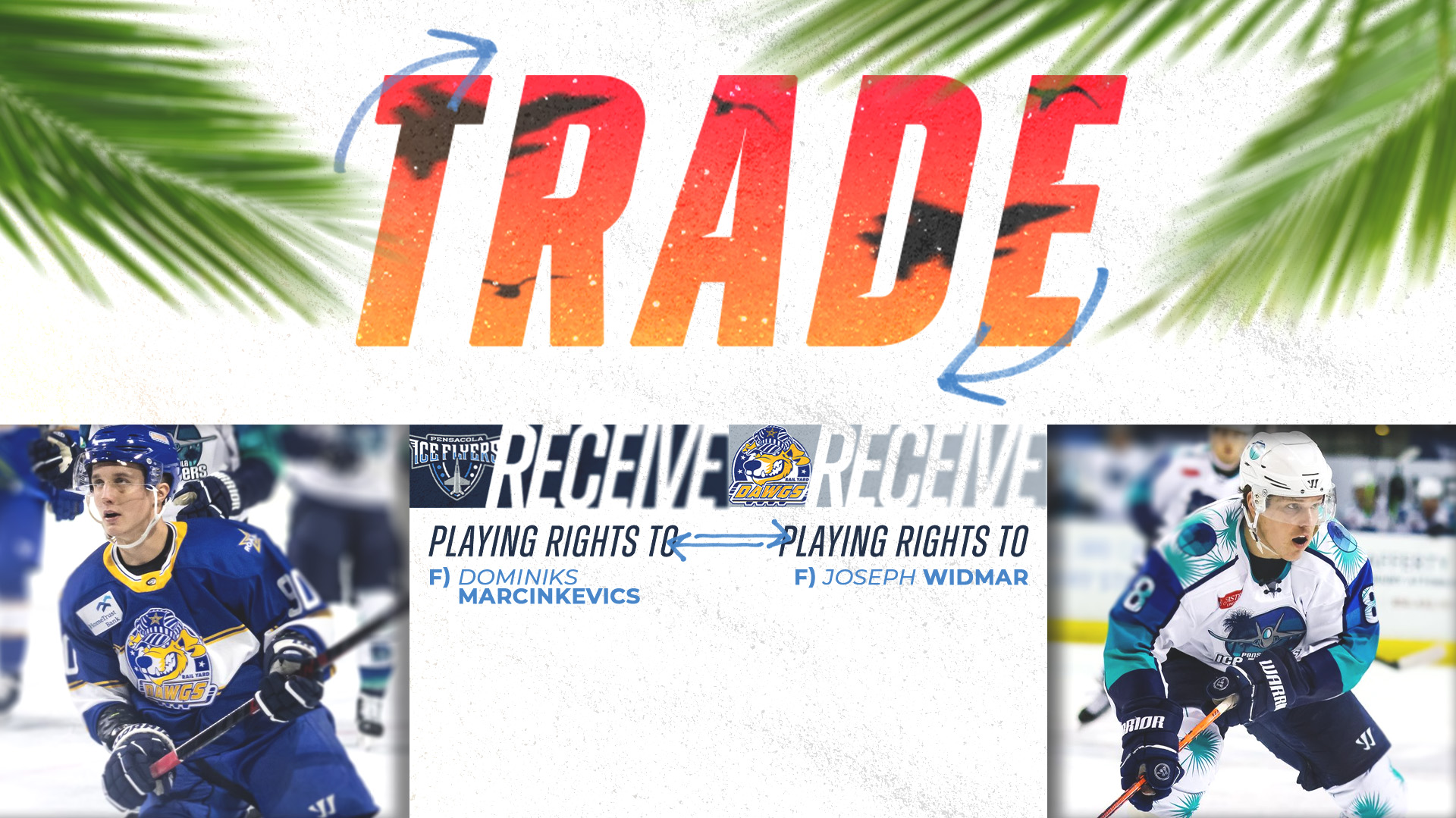 TRADE: Ice Flyers Acquire Dominiks Marcinkevics From Roanoke ...