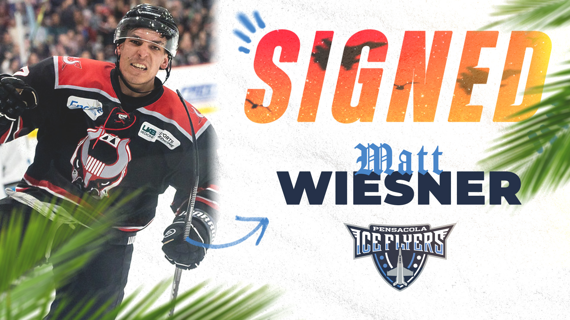 Matt Wiesner Signs With Ice Flyers | Pensacola Ice Flyers