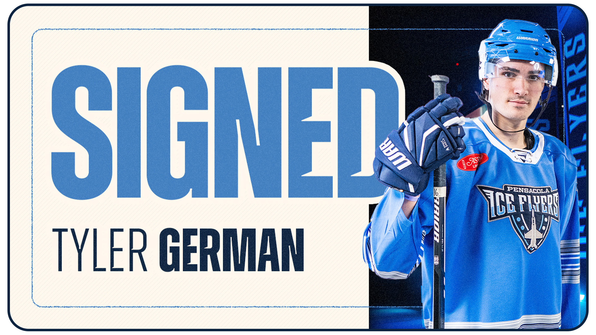 Pensacola Ice Flyers Sign Tyler German | Pensacola Ice Flyers